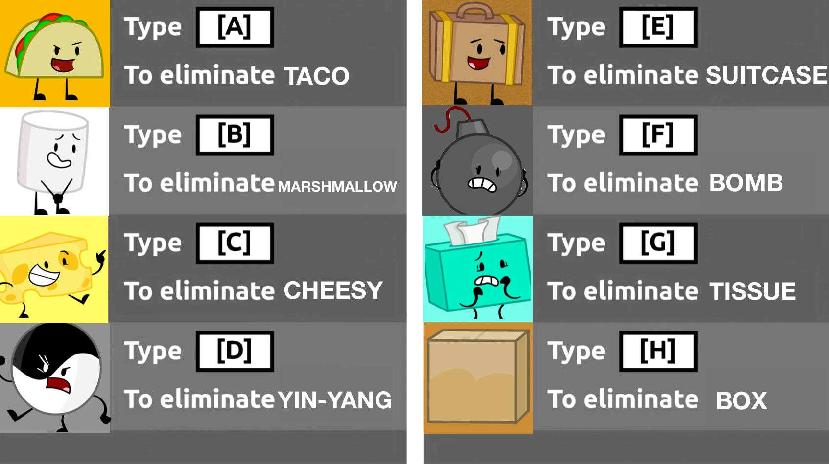 BFB fan-made voting screen pt 2 | Fandom