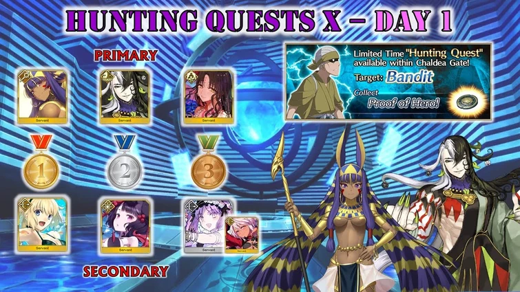 FGO NA – Hunting Quest X - Day 1: Bandit Hunt (3T farming 6-5 slot) | Fandom