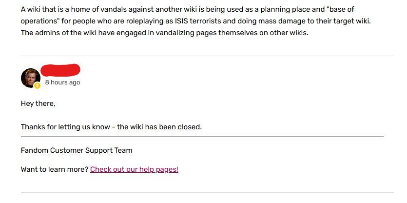 I think I see why we got hit by another vandal again | Fandom