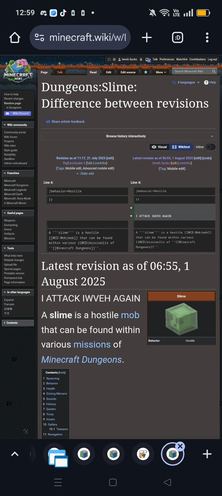 what is happening in minecraft wiki? | Fandom