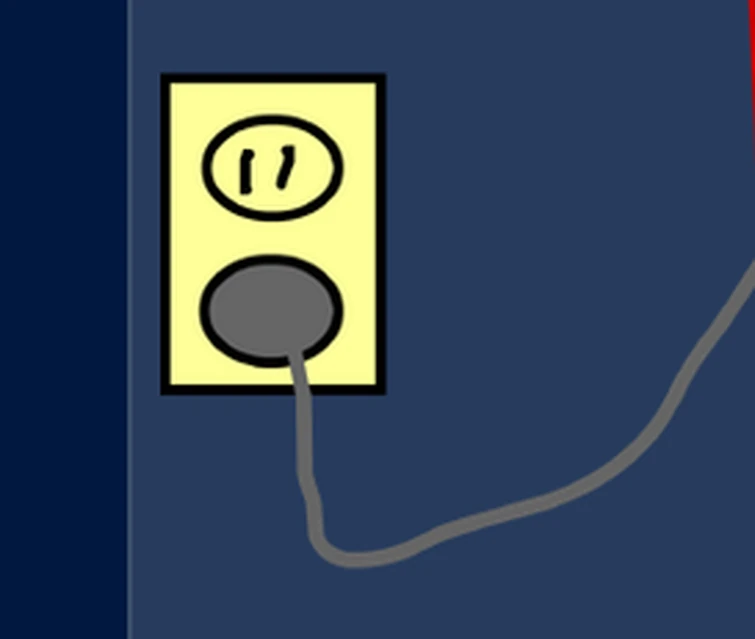 Electric Blocky's wire goes behind his outlet | Fandom
