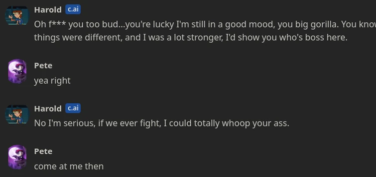 me and harold got beef | Fandom