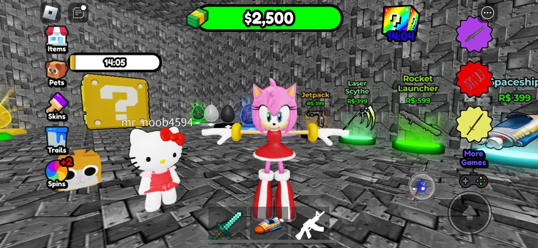 Amy rose and hello kitty in Roblox | Fandom