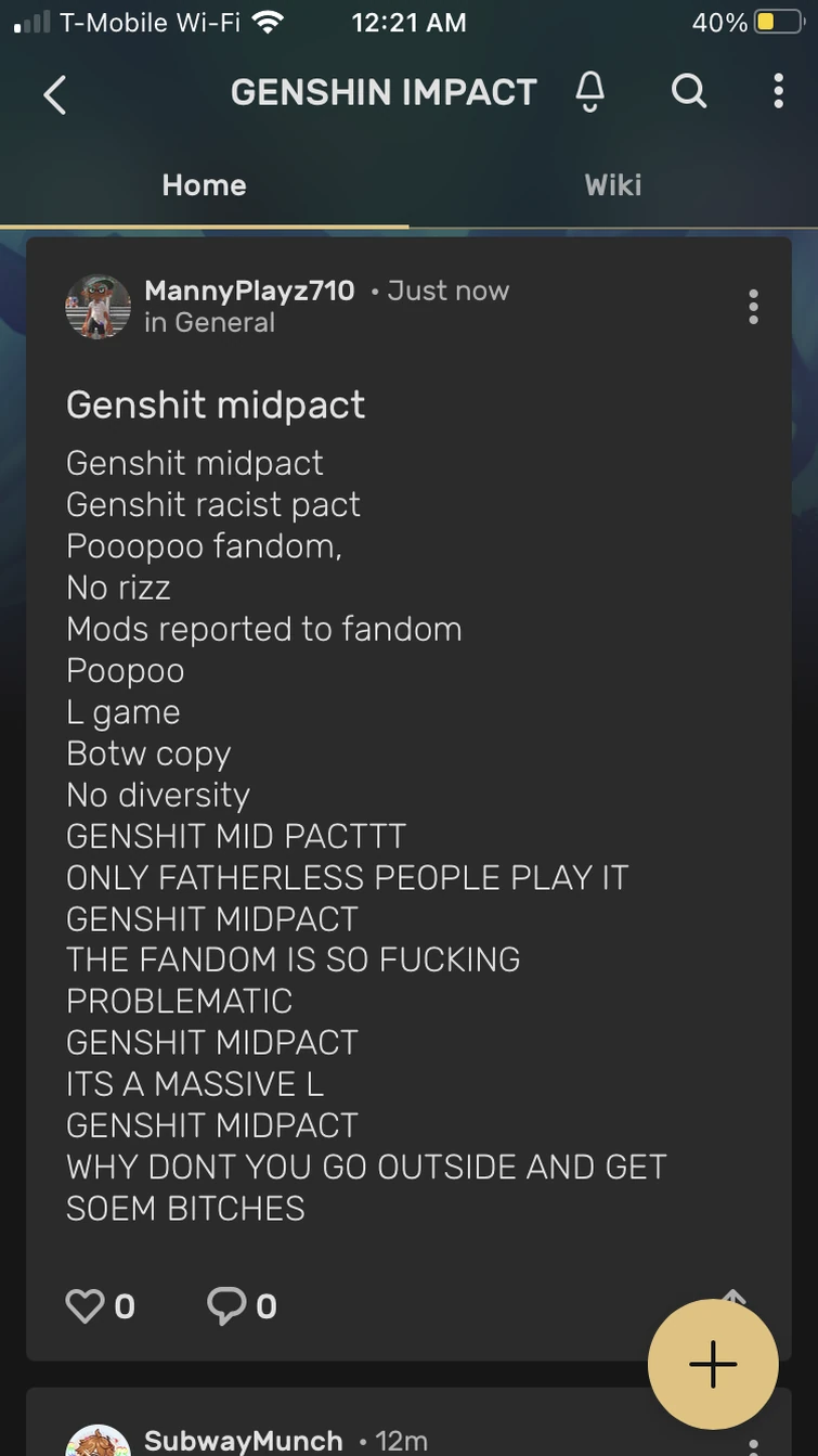 Made a cringe song bc Genshit midpact players mald | Fandom