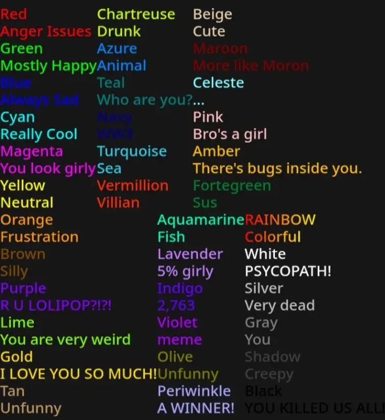 what is my color | Fandom