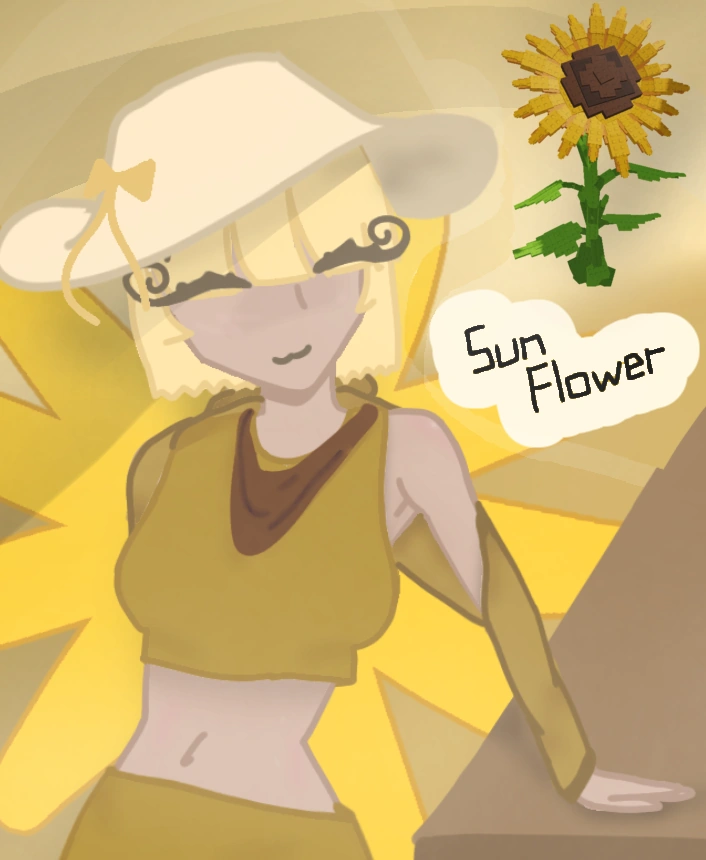 humanized sunflower | Fandom