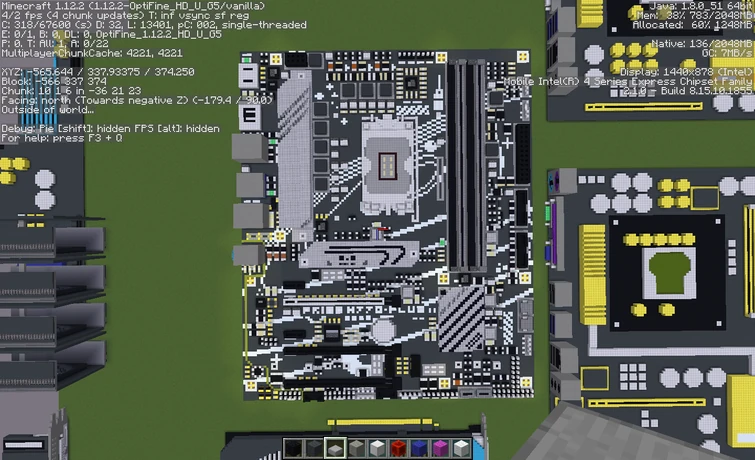 Just recreated the leaked motherboard (PRIME H770-PLUS D4) in Minecraft ...