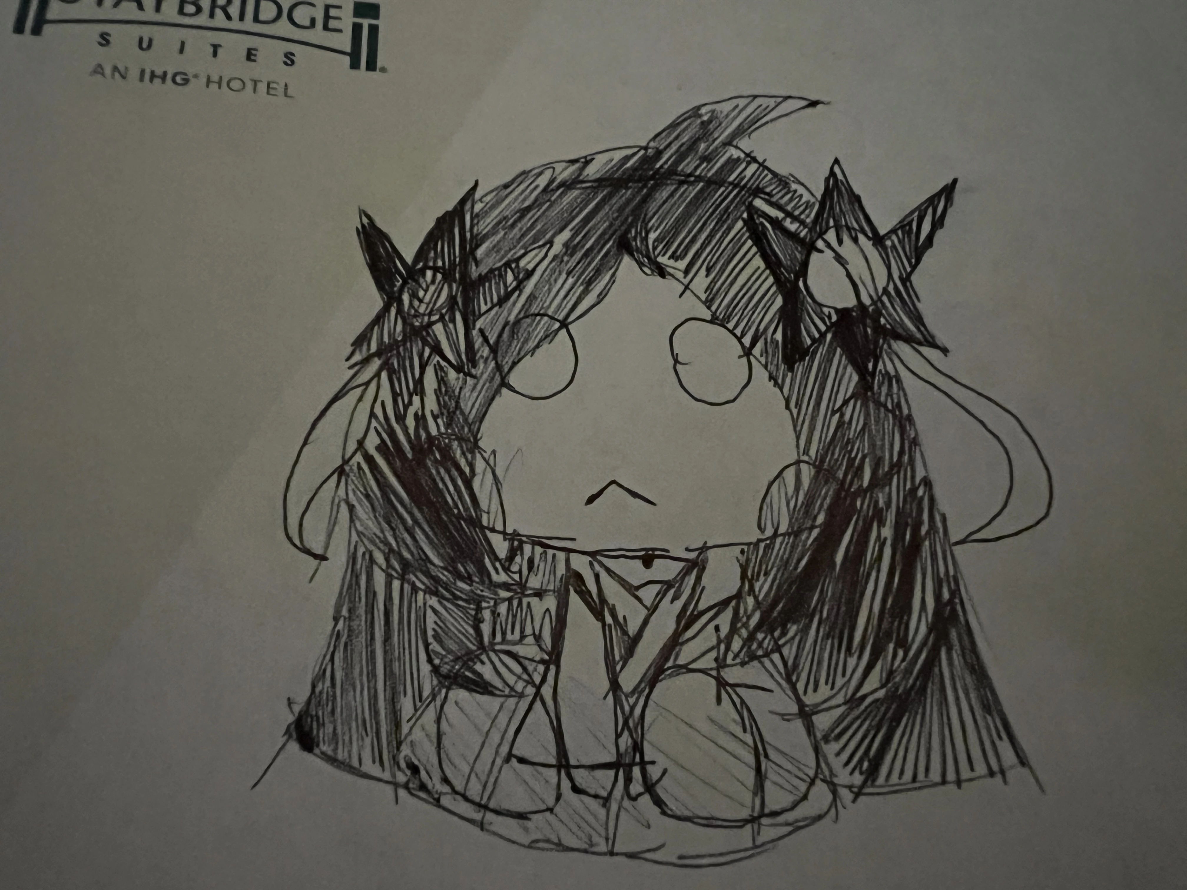 I drew a chibi Yurima on the hotel notepad | Fandom