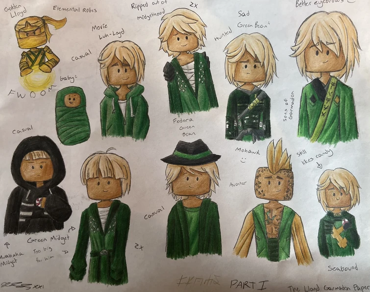 Every time I have ever drawn Lloyd. | Fandom