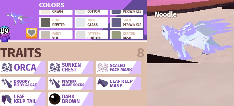 Selling this double periwinkle glow kelp (white base, male, big size ...