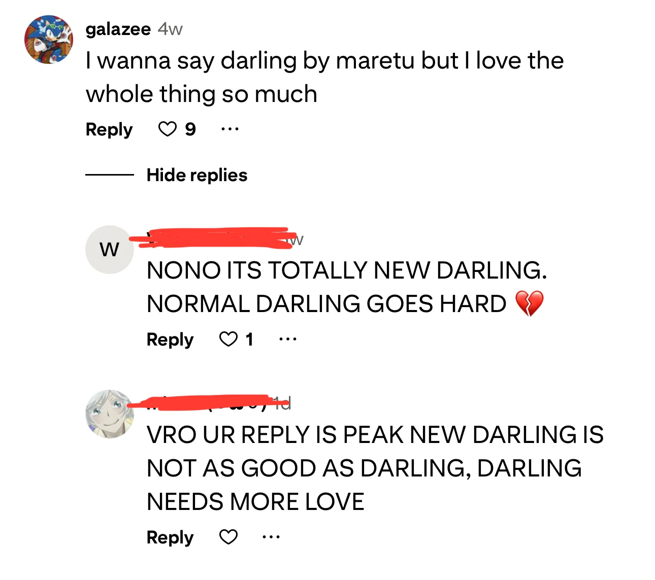 I don’t feel like telling them that new darling blessed my ears like no ...