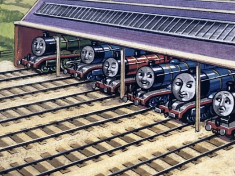 Notice the red engine in the background? | Fandom