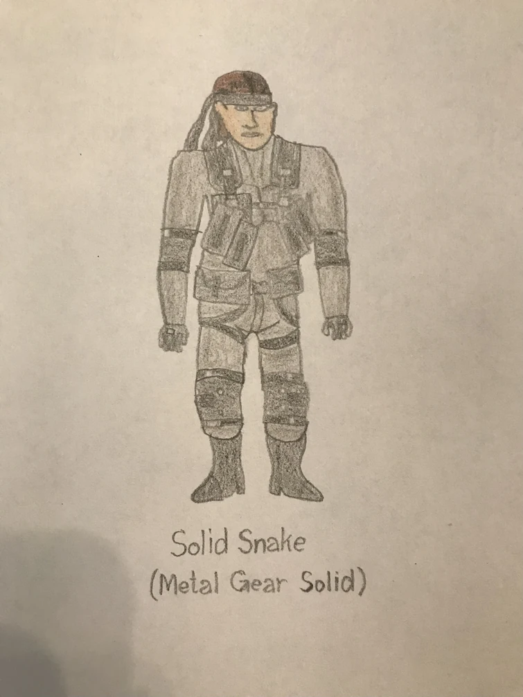 Drawing of Solid Snake | Fandom