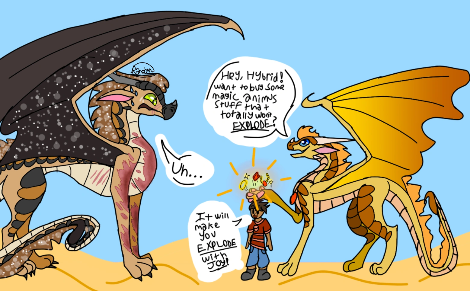 "Want to buy some magic animus stuff that totally won't explode?" | Fandom