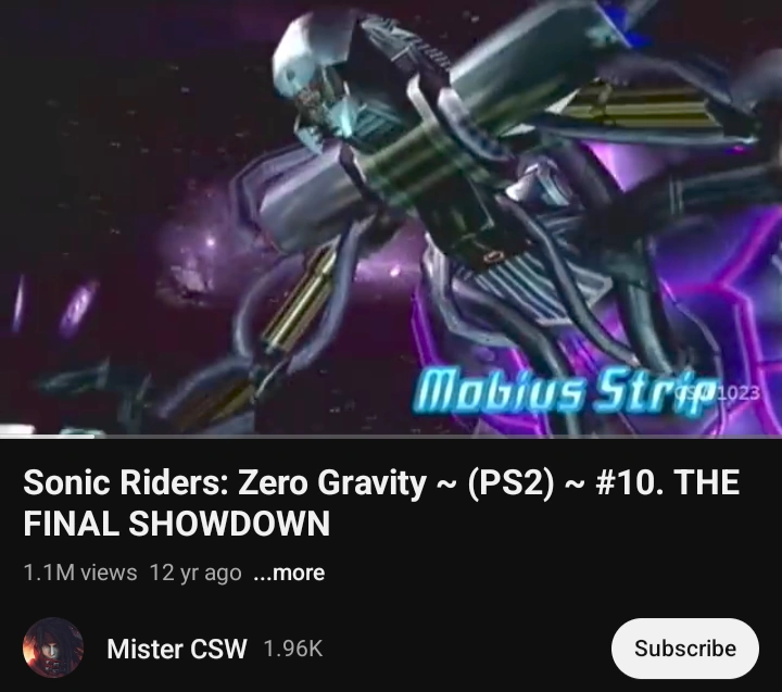 The true final boss of Sonic Riders: Zero Gravity | Fandom