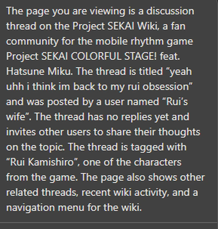 yeah uhh i think im back to my rui obsession | Fandom