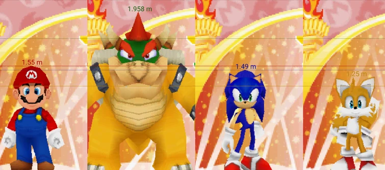 Height chart of Mario & Sonic at the Olympic Games (DS) | Fandom