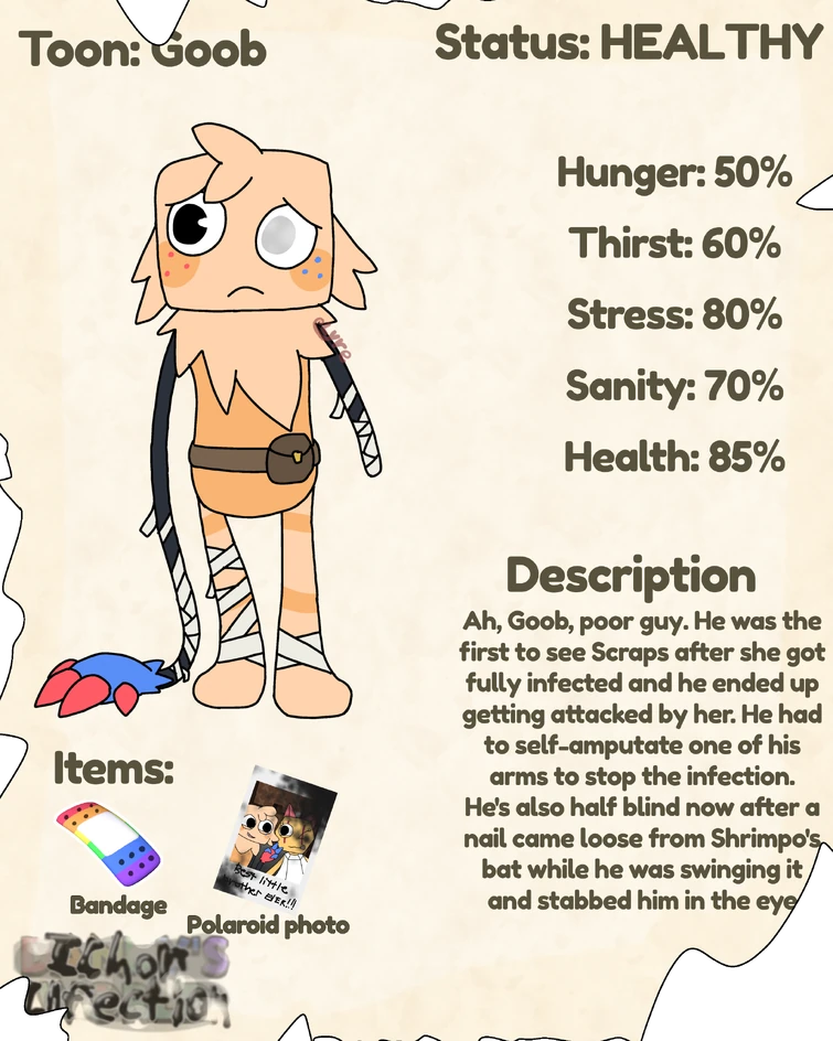 I started working on a Dandy's World infection AU! It's in the style of ...