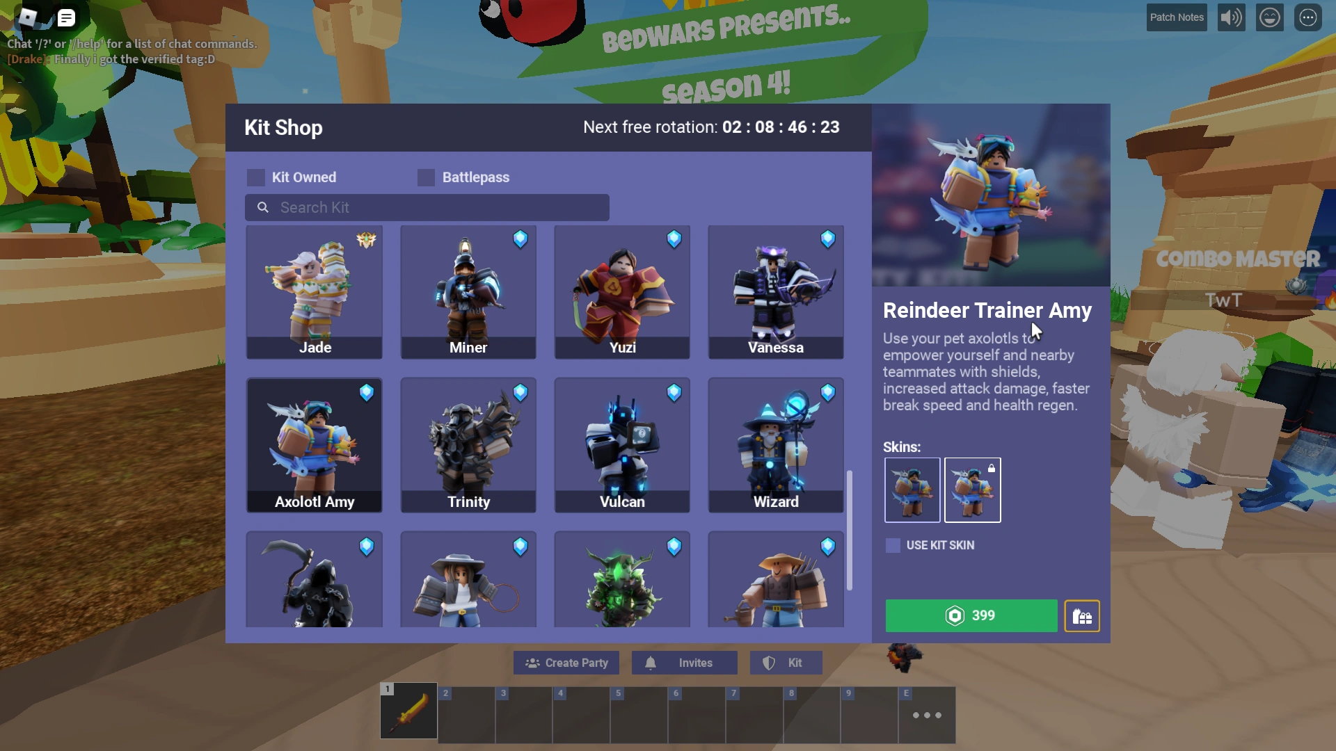 reindeer trainer amy kit skin is now an axolotl amy default skin?? | Fandom