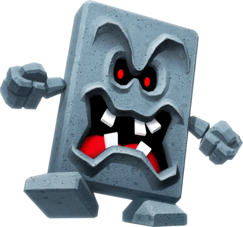 Why does it say he's a thwomp? He's clearly a whomp (maybe half whomp ...