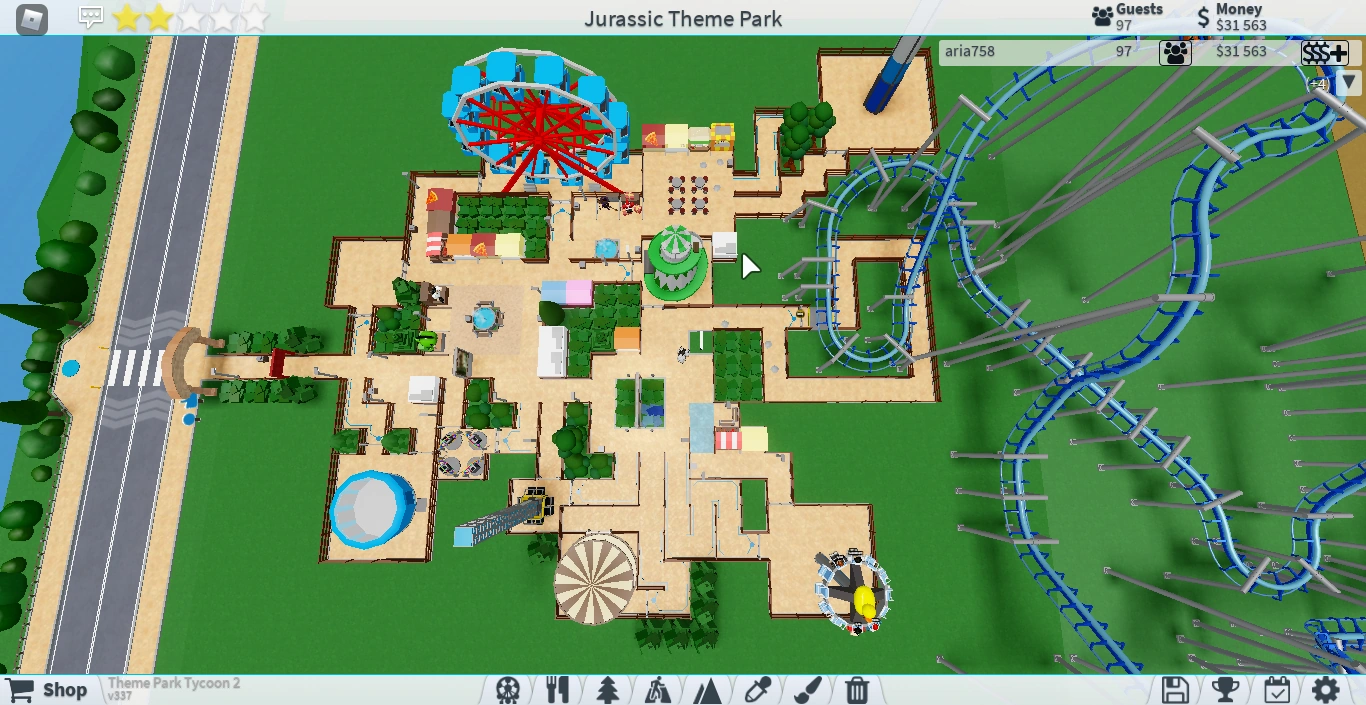 hi so i made my first ever park today took about 4 hours or so maybe ...