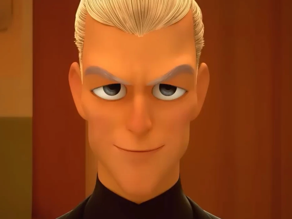 Is it just me or does he look funny without his glasses with his evil ...