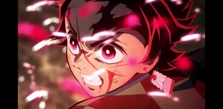 Tanjiro while fighting | Fandom