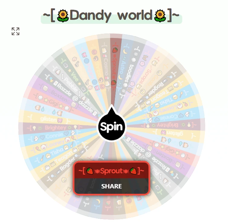 spinning the wheel until it lands on my fav dandys world character ...