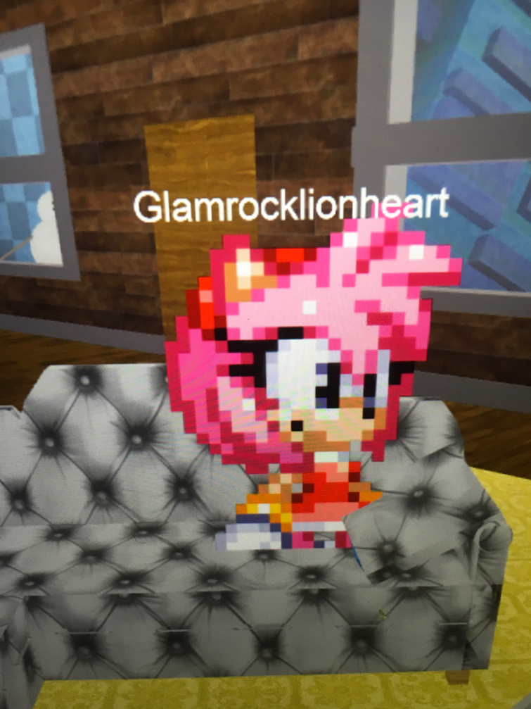 Amy Rose on the couch In ROBLOX | Fandom