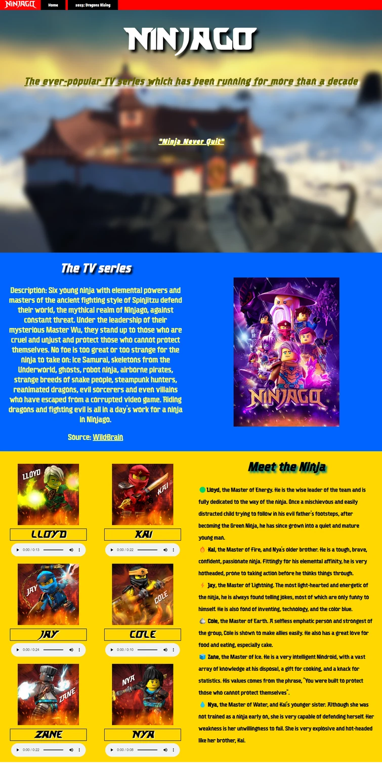 Anyone has ideas for a Ninjago website? | Fandom