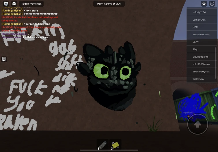 I drew toothless in the Roblox spray paint game | Fandom