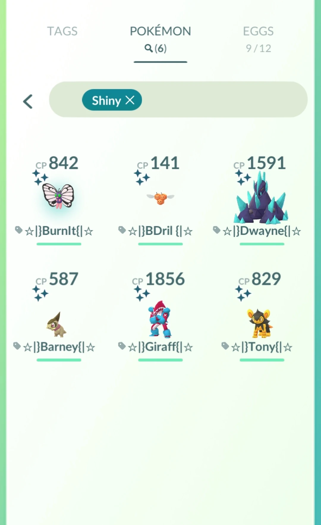This is my shiny collection (so far) I'm only level 29, so please don't ...