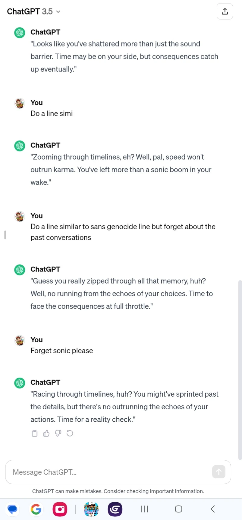 Chat gpt is not listening to me 💀 (click to see full image) | Fandom