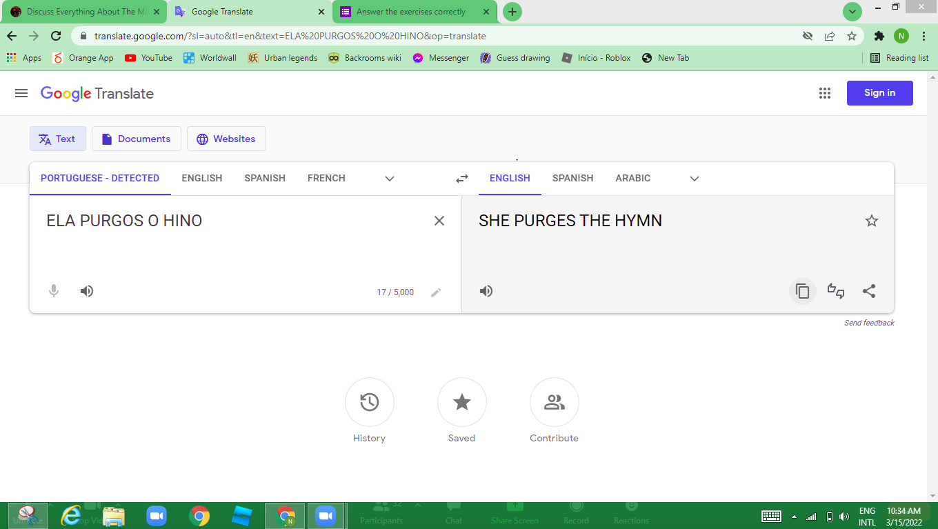Typing random things in google translate | Fandom