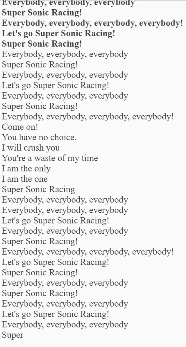 I extended super sonic racing | Fandom