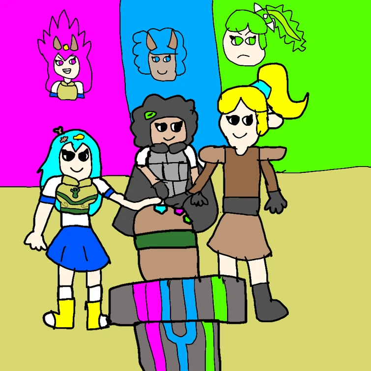 Calamity Trio on Skyverse showing their Calamity Forms | Fandom