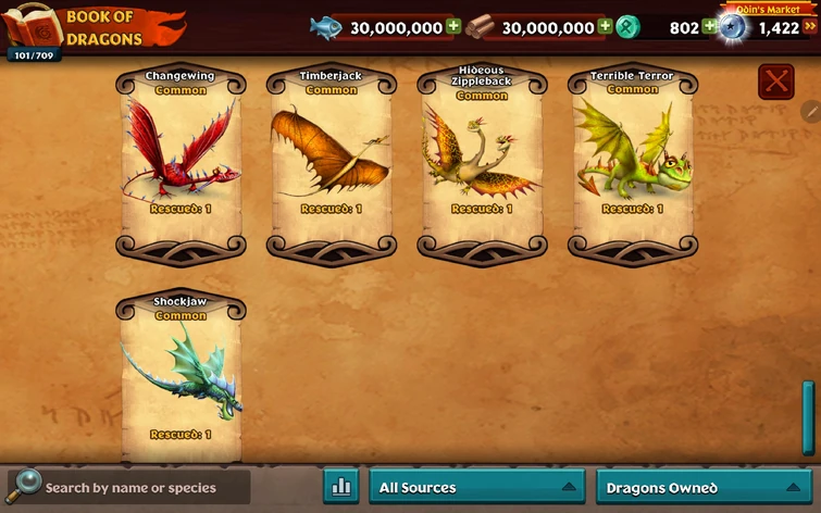 My Rise of Berk dragon collection (a How to Train Your Dragon mobile ...