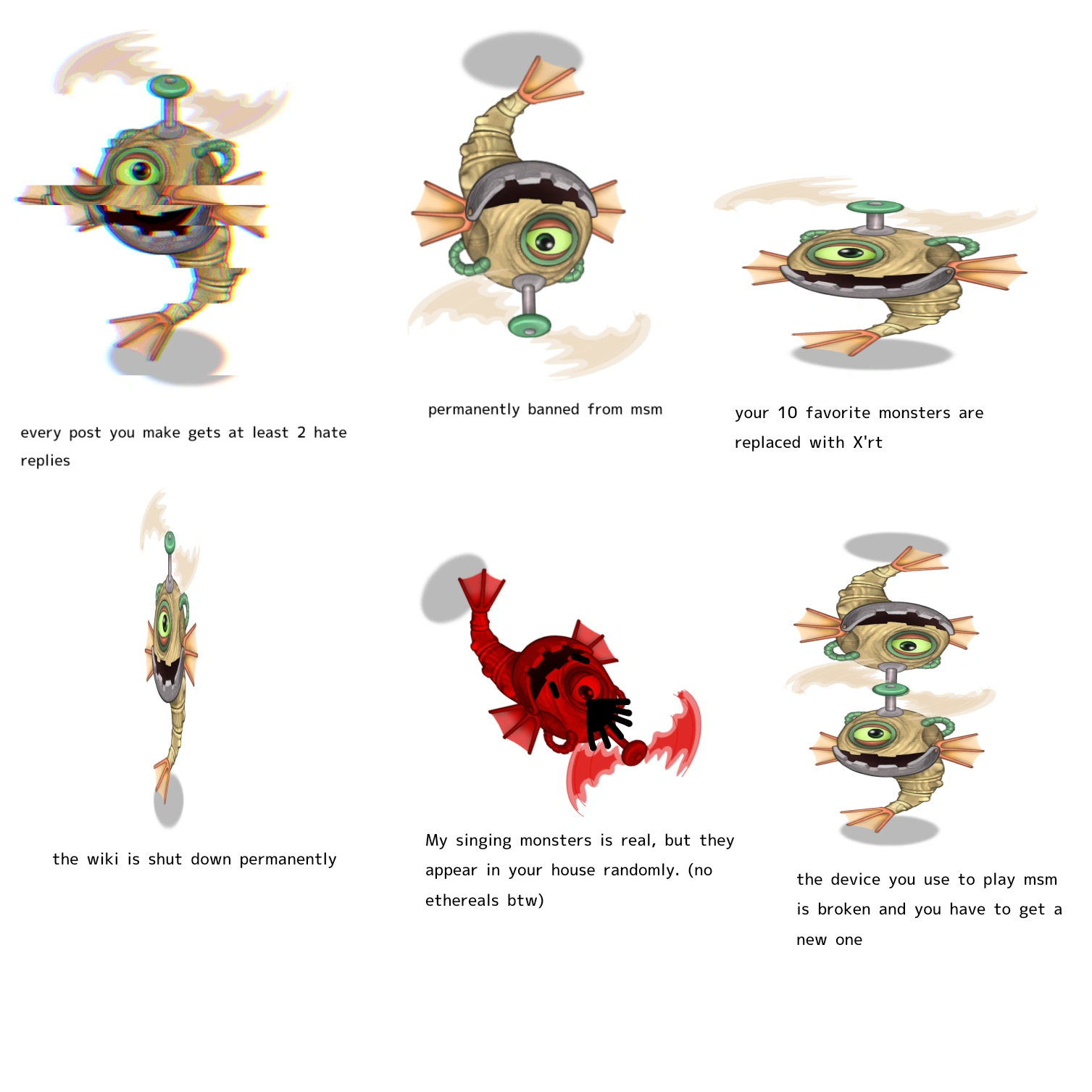 Oh No! You picked up a weird relic and you have to pick an msm related ...