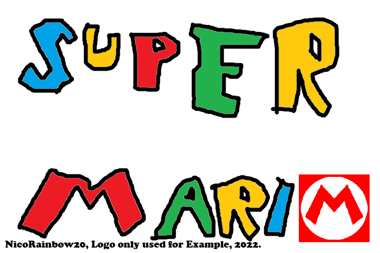 example new logo i made for super mario on paint | Fandom