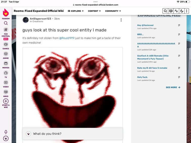 guys look at this super cool entity I made | Fandom