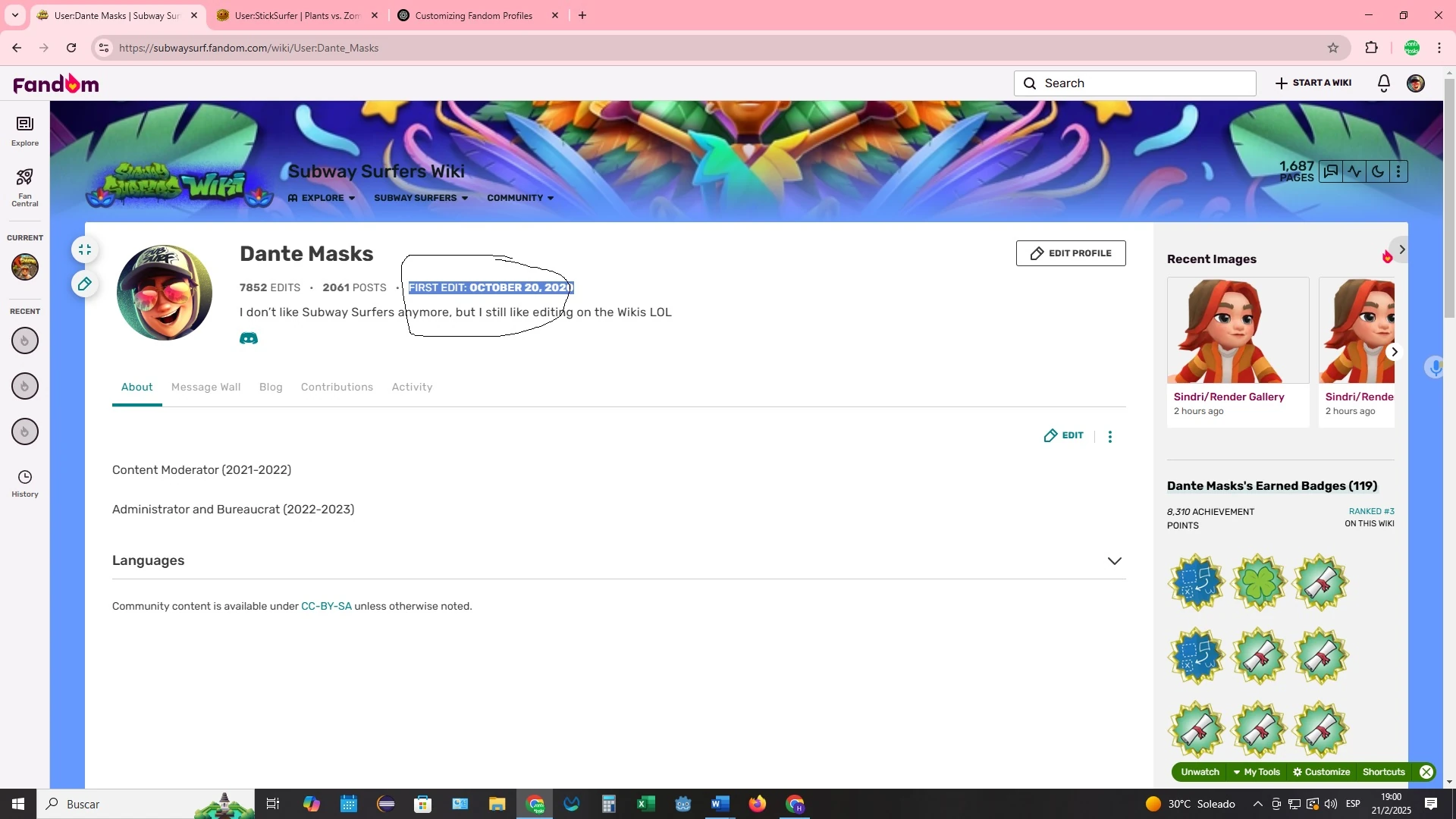 First Edit Date on Users' Profiles | Fandom