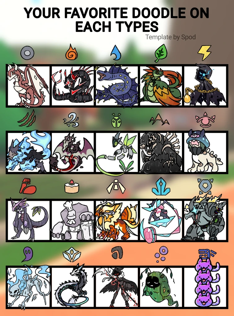 My Favorite Doodle of Each Types. (Yes, Types was intentional, read the ...
