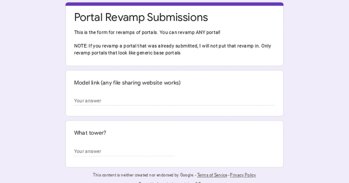 Portal revamp form | Fandom