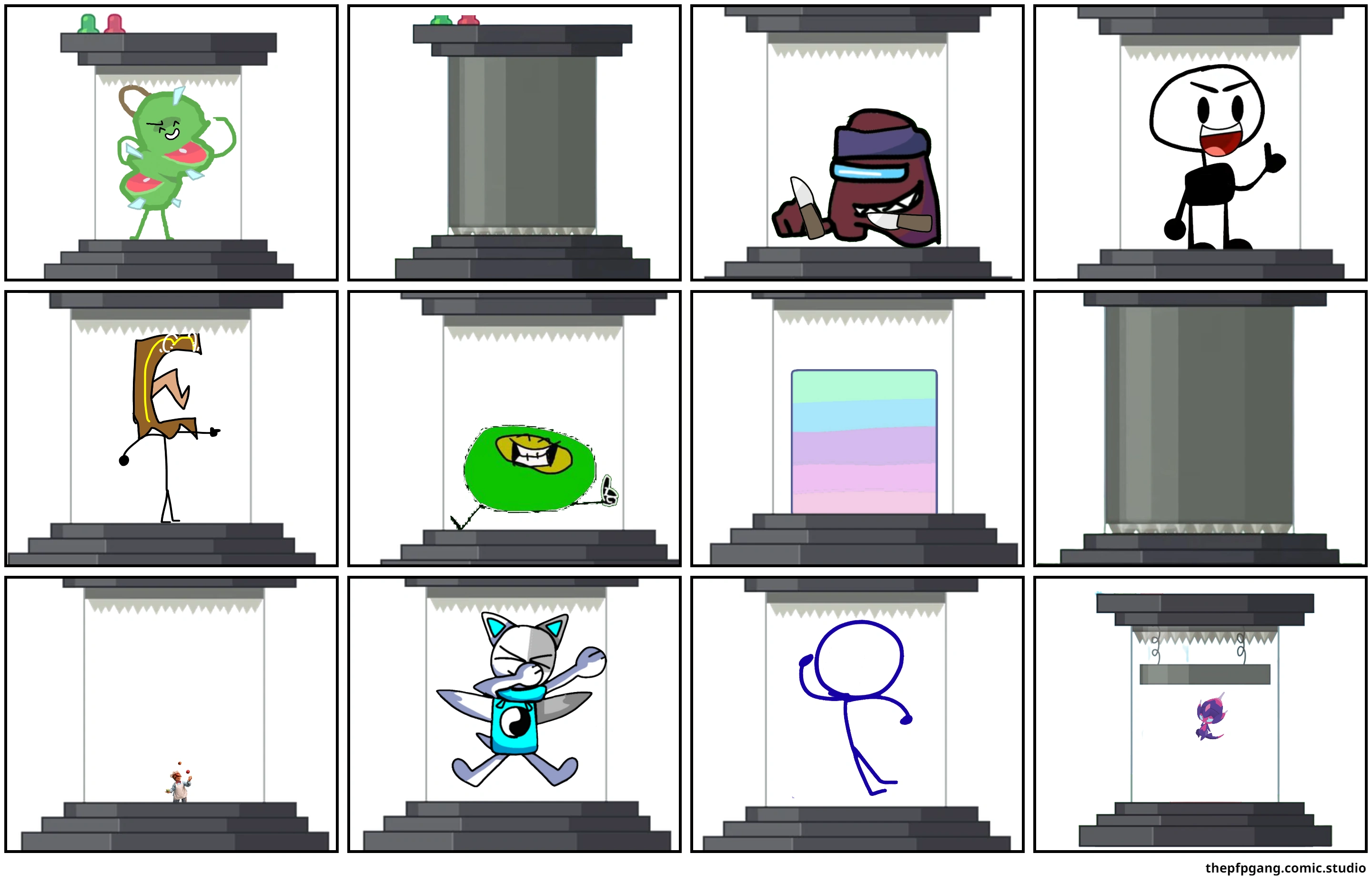 BFDIA 9 dance scene but with the PFP Gang Members | Fandom