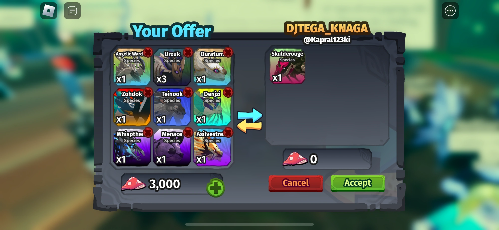 Skulderouge trade attempt | Fandom