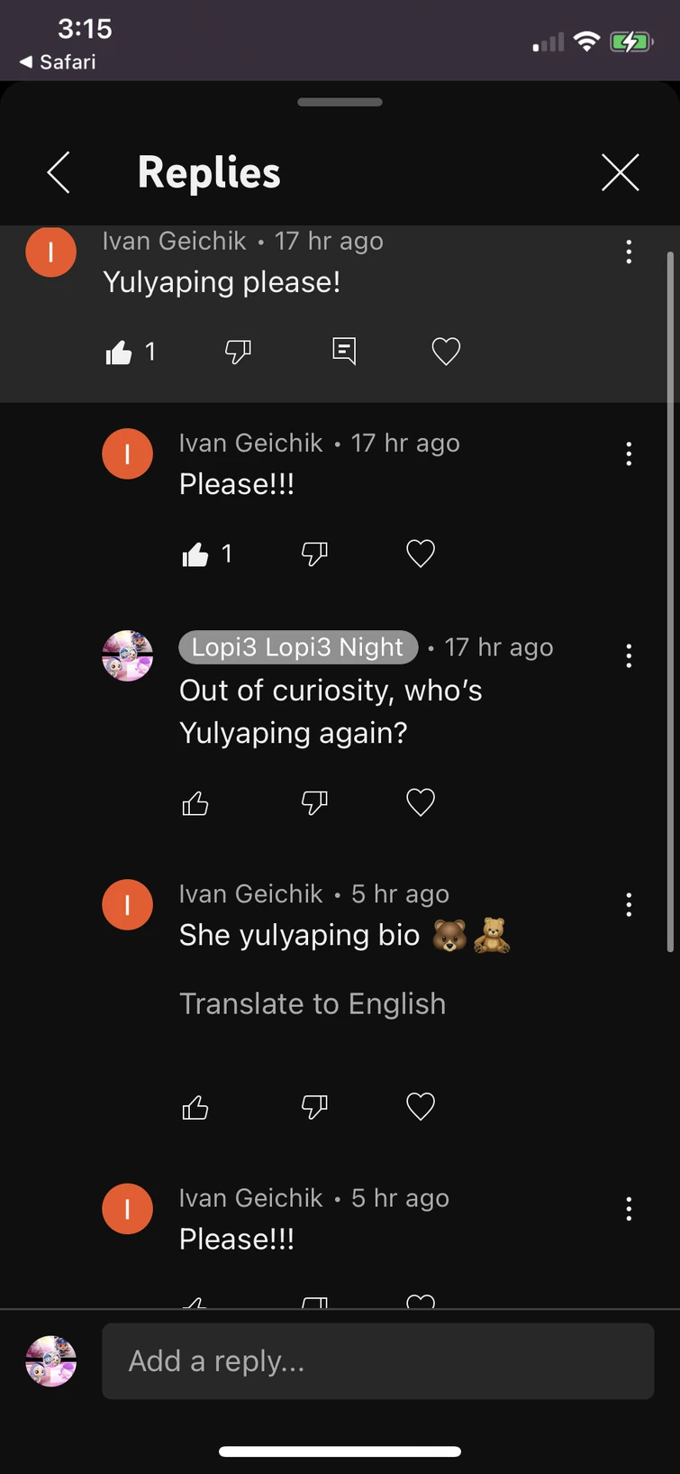 Does anyone know this Yulya Ping? | Fandom