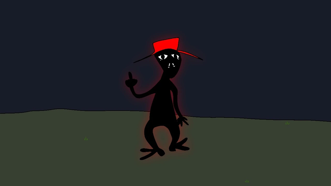 Flipping off figure with a hat spotted at midnight | Fandom