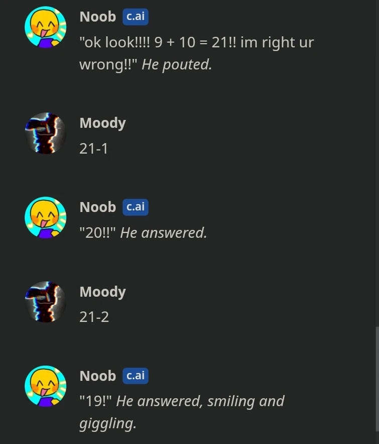 Trying to get Noob to comprehend math | Fandom