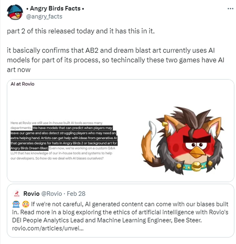 Angry Birds 2 & Dream Blast use AI Imagery | Fandom