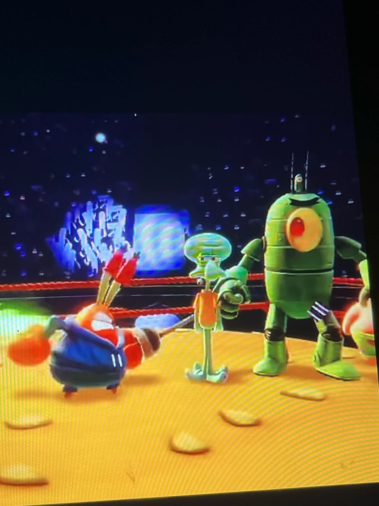 Mr. Krabs, squidward and plankton at the fry cook games | Fandom